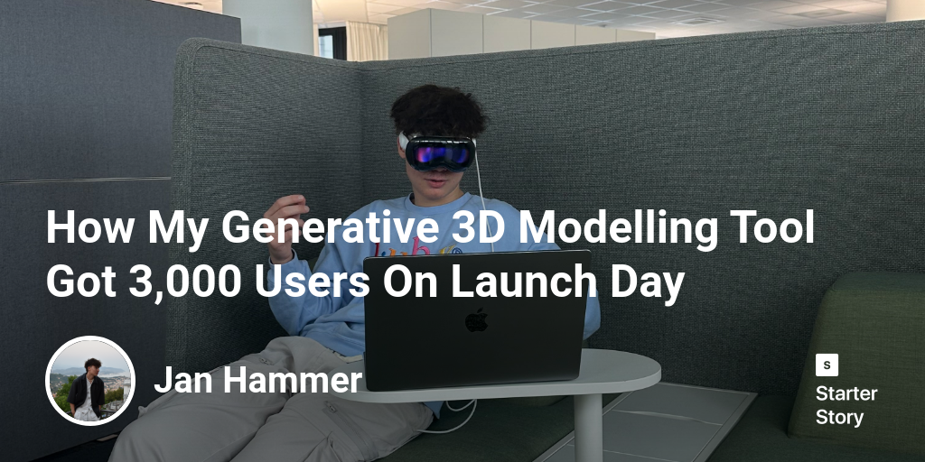 How My Generative 3D Modelling Tool Got 3,000 Users On Launch Day