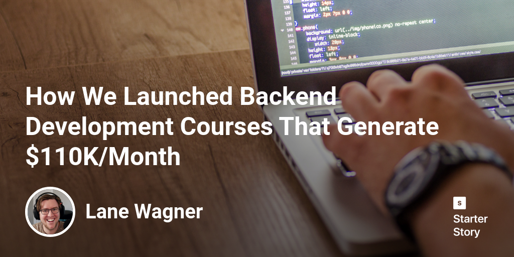 How We Launched Backend Development Courses That Generate $110K/Month