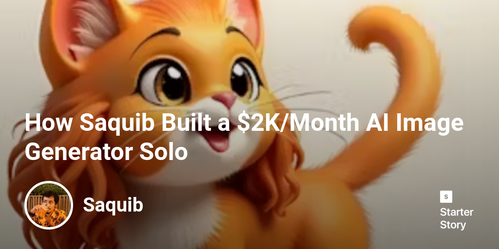 How Saquib Built a $2K/Month AI Image Generator Solo - Starter Story