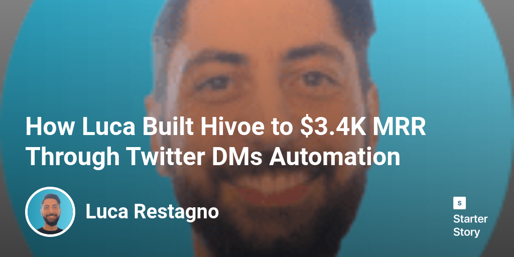 How Luca Built Hivoe to $3.4K MRR Through Twitter DMs Automation