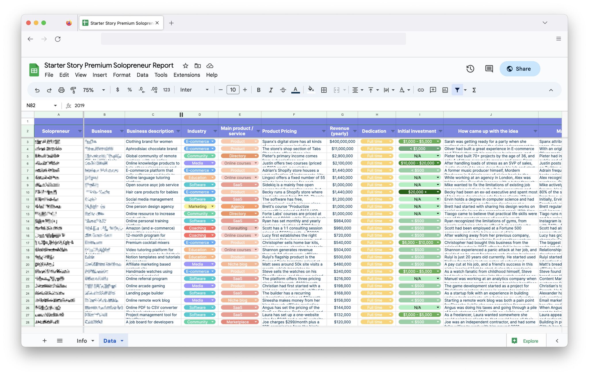 Ideas & Deep Dives - Starter Story Premium