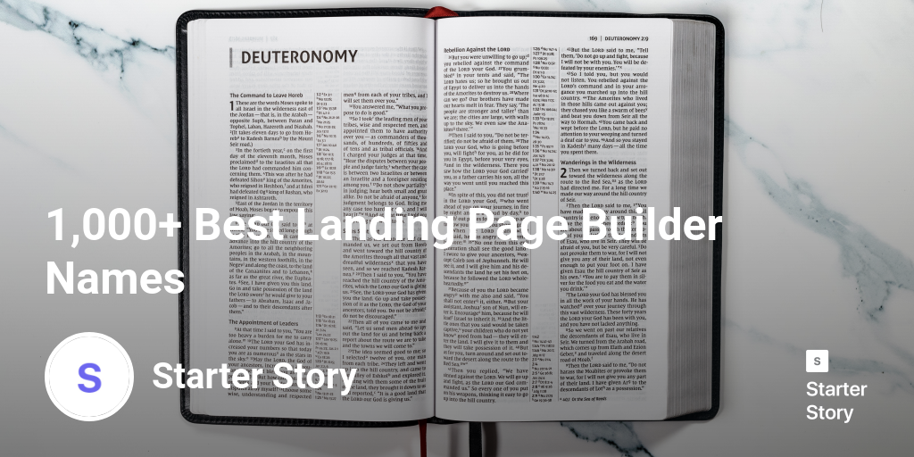 1,000+ Best Landing Page Builder Names - Starter Story