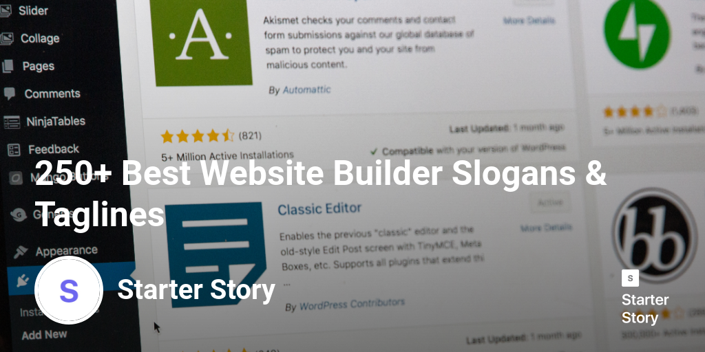 250+ Best Website Builder Slogans & Taglines - Starter Story