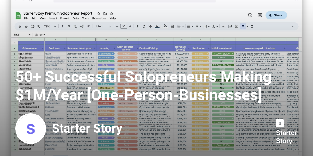 50+ Successful Solopreneurs Making $1M/Year [One-Person-Businesses]